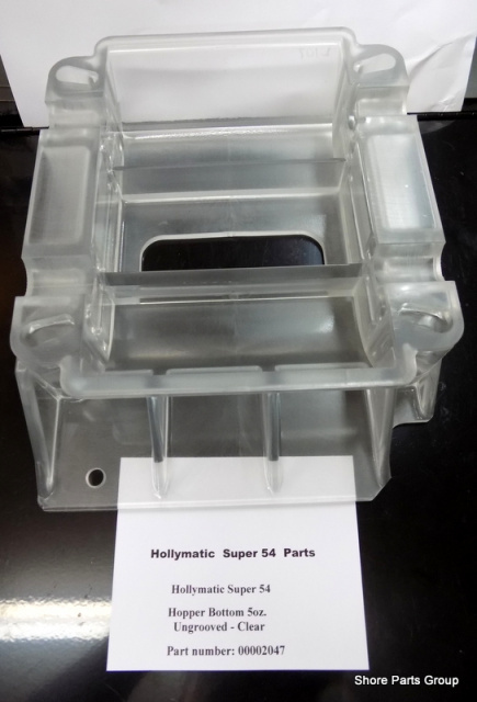 Hollymatic Super 54 Hopper Bottom 5 oz Clear Replaces 2047
